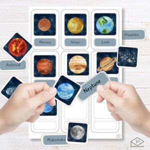 Solar System Toddler Flashcards Learning Pack - Montessori Materials ...