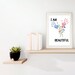 I Am Beautiful Affirmation Poster, Motivational Inspirational Wall Art ...