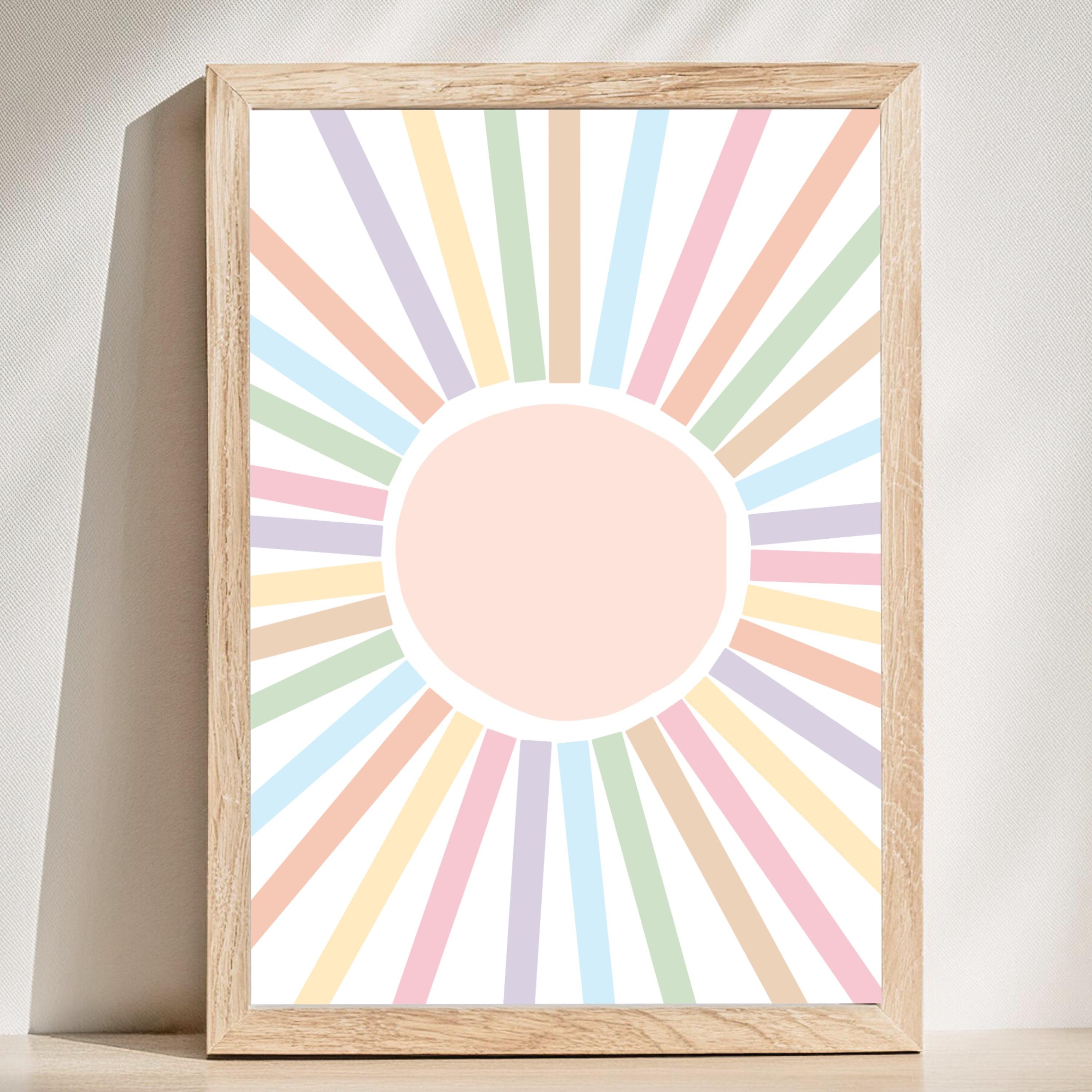 Sun Poster, Printable Playroom Posters, Boho Montessori Classroom Decor ...
