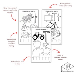 Phonics Alphabet Letter T Colouring Printable Coloring Pages A4 Toddler ...