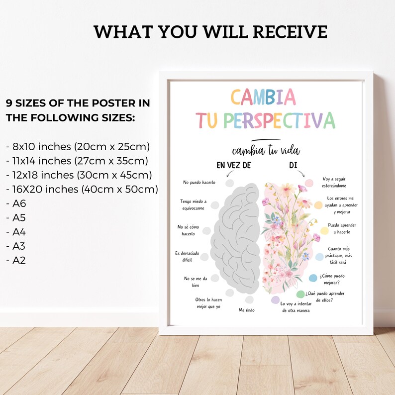 Spanish Growth Mindset Poster, Printable Educational Office Poster ...