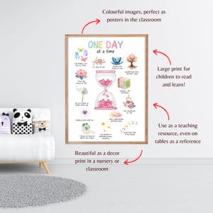 One Day at a Time Poster, Therapy Office Counselor Decor, Growth ...