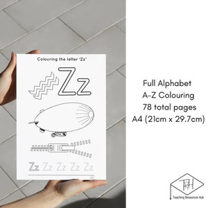 Alphabet A-Z 78 Pages Printable Coloring Pages, A4 Toddler Preschool ...