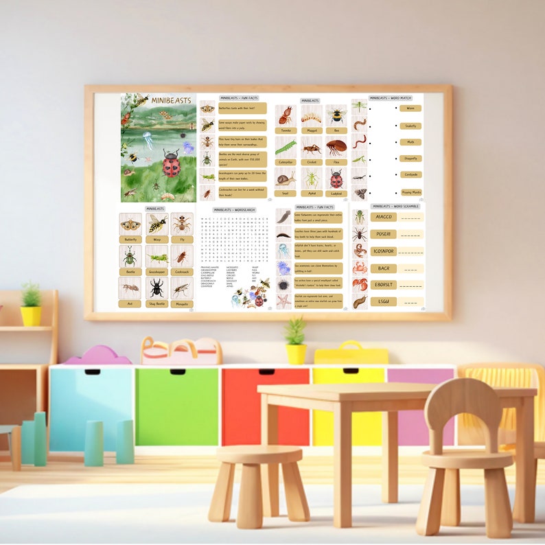 Minibeasts Learning Pack - Montessori Busy Book, Educational Prints ...