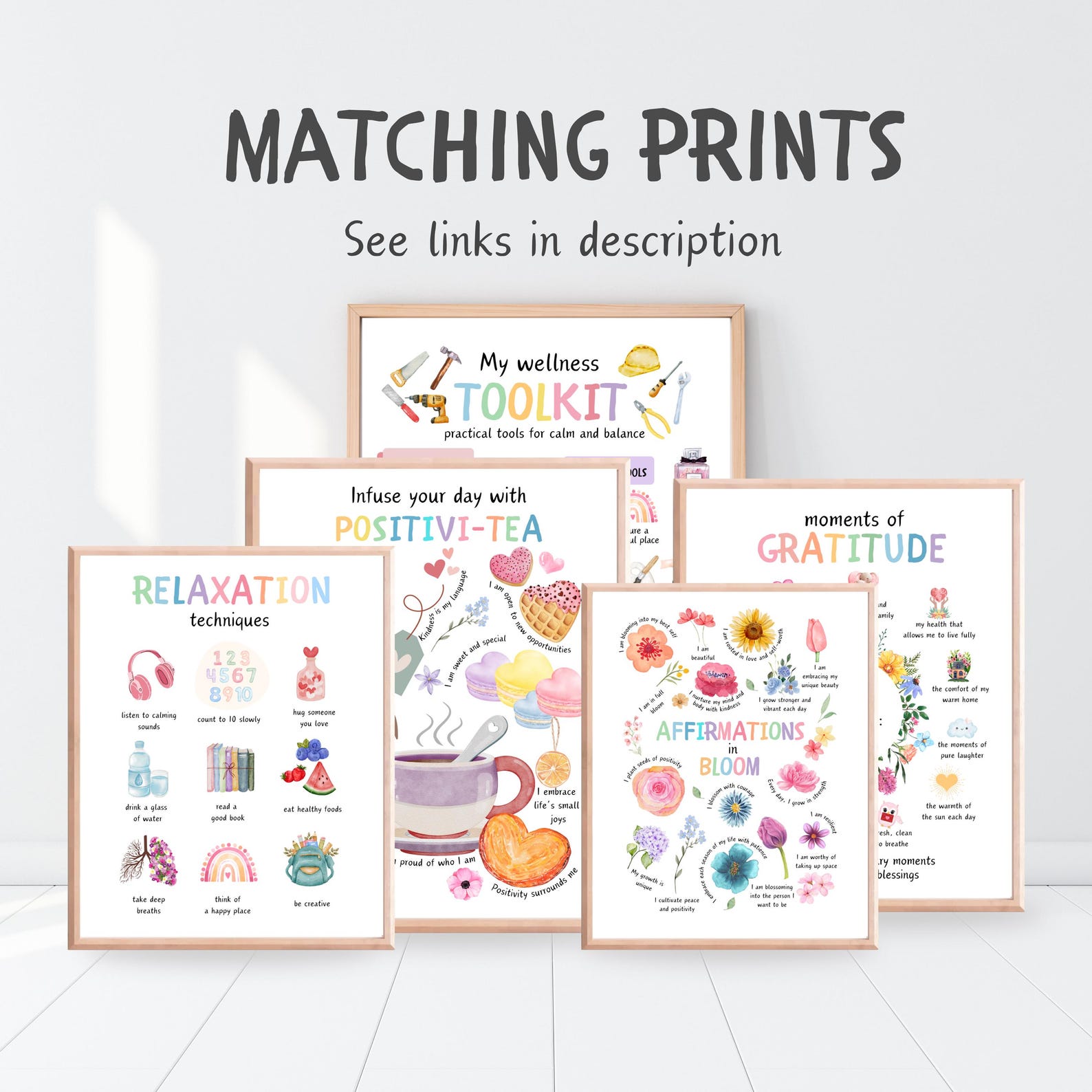 Positive Affirmations Poster, Growth Mindset, Mental Health, Counselor ...