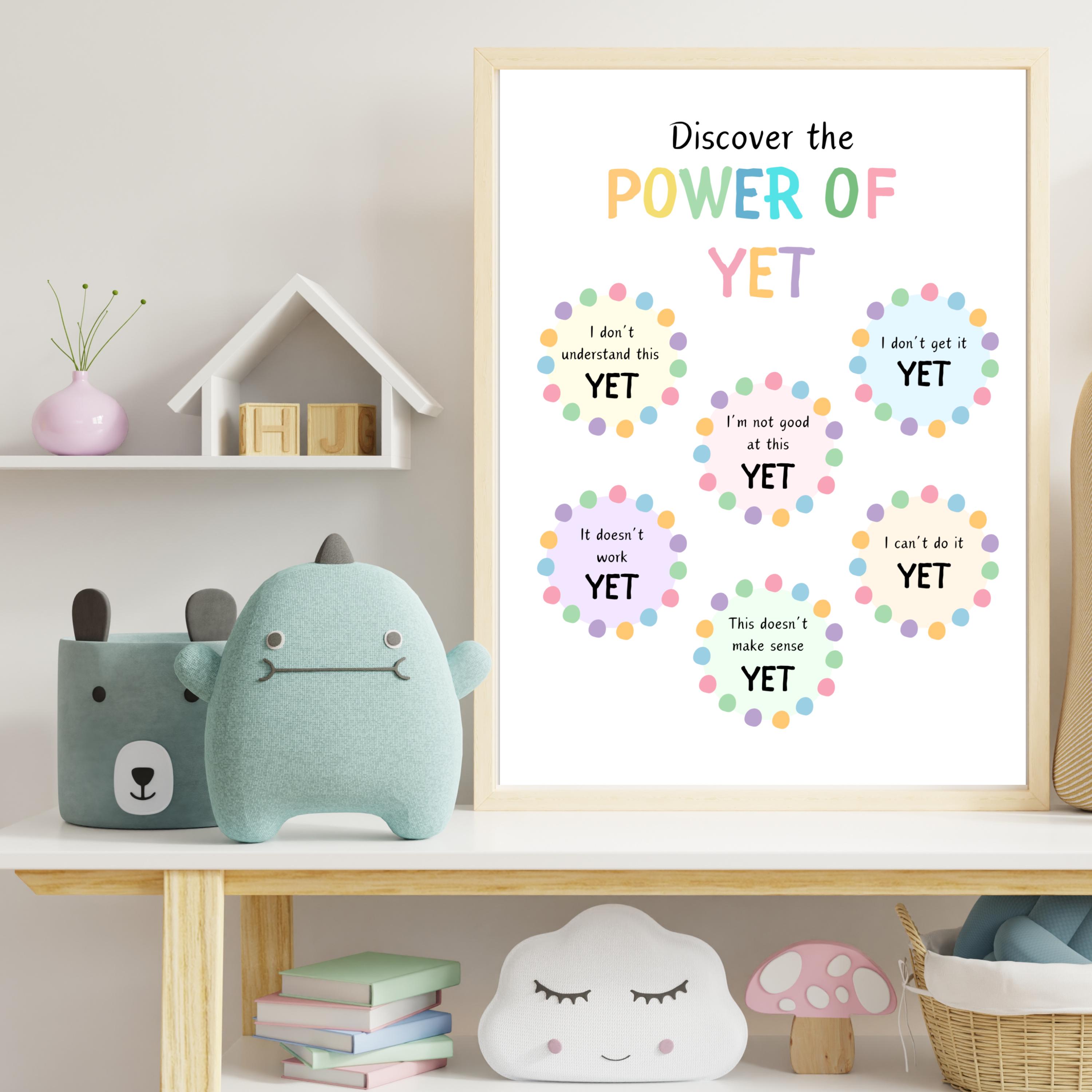 The Power of yet Growth Mindset Poster, Printable Educational Classroom ...