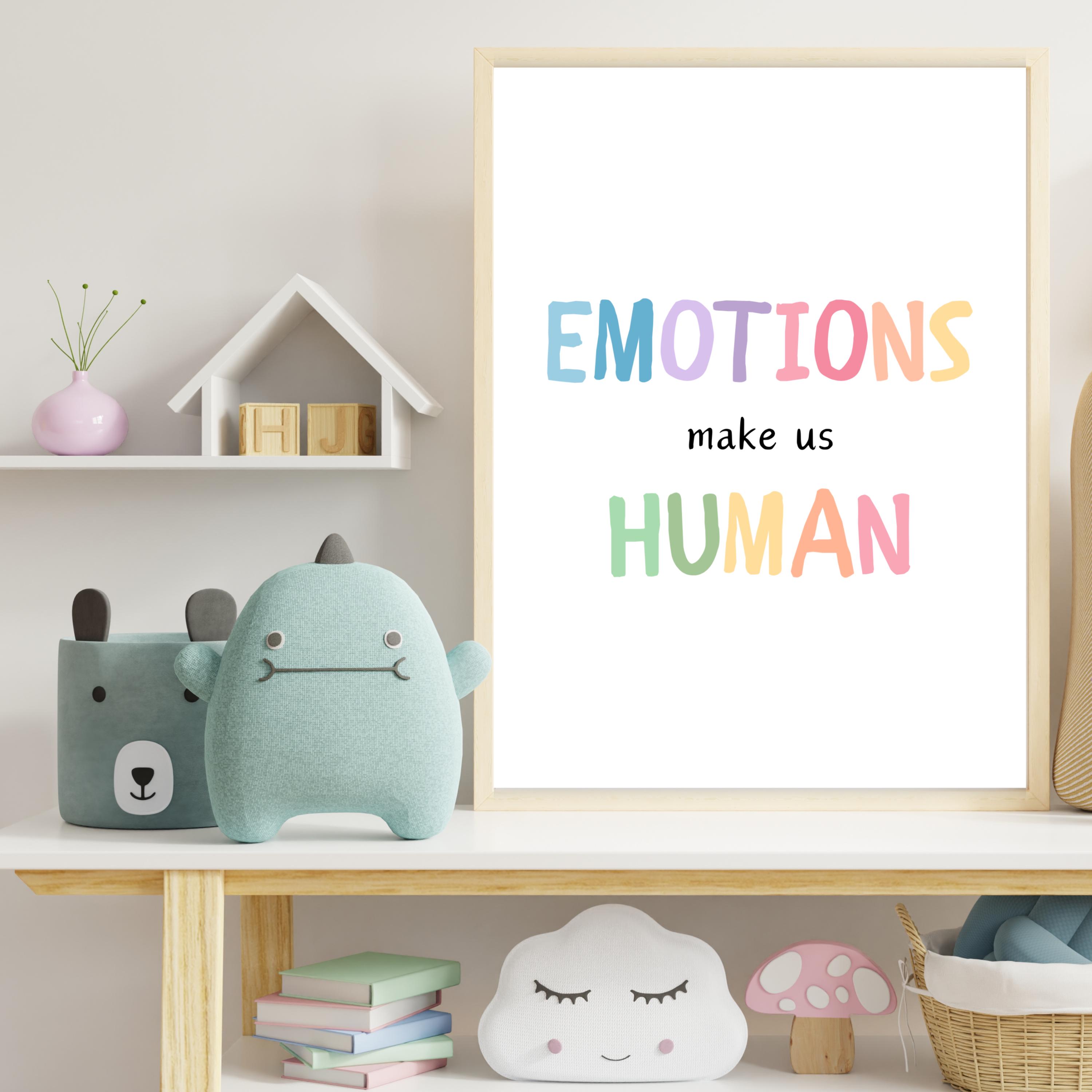 Emotions Make Us Human Poster, Daily Affirmation, Growth Mindset ...