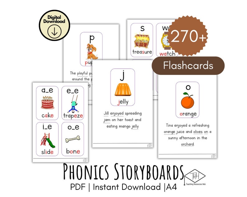 Phonics Storyboards, Phonetic Words Flashcards, Sight Words Printable ...