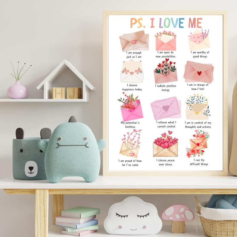 Therapy Office Counselor Decor, Note to Self Poster, Positive ...
