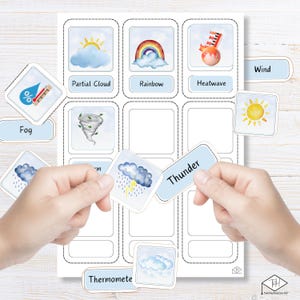 The Weather Toddler Flashcards Learning Pack - Montessori Materials ...