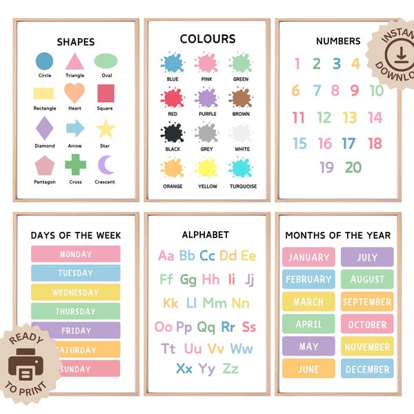 Months in Colours - Etsy