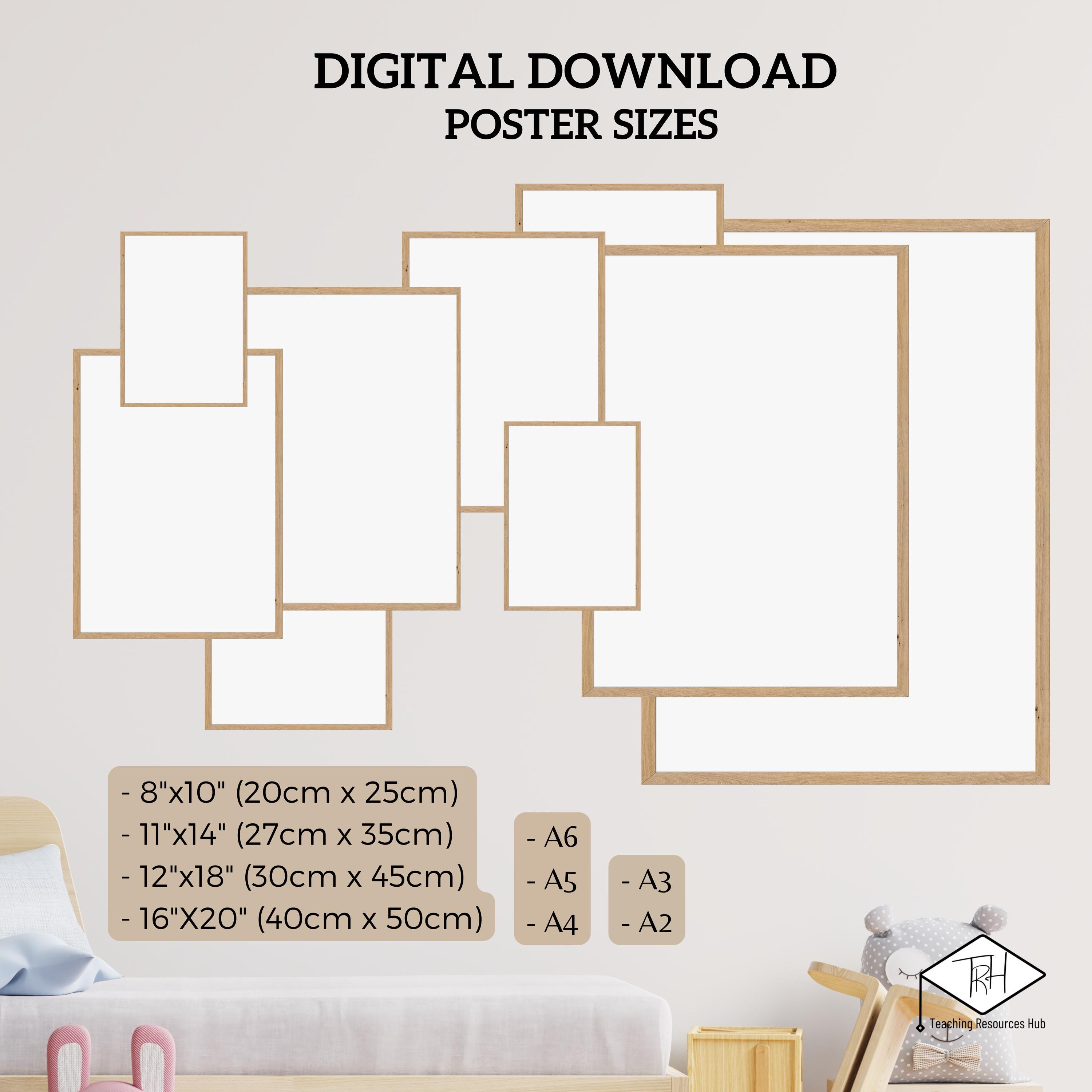 Days of the Week Poster, Printable Educational Playroom Posters, Boho ...