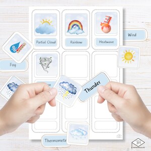 The Weather Toddler Flashcards Learning Pack - Montessori Materials ...