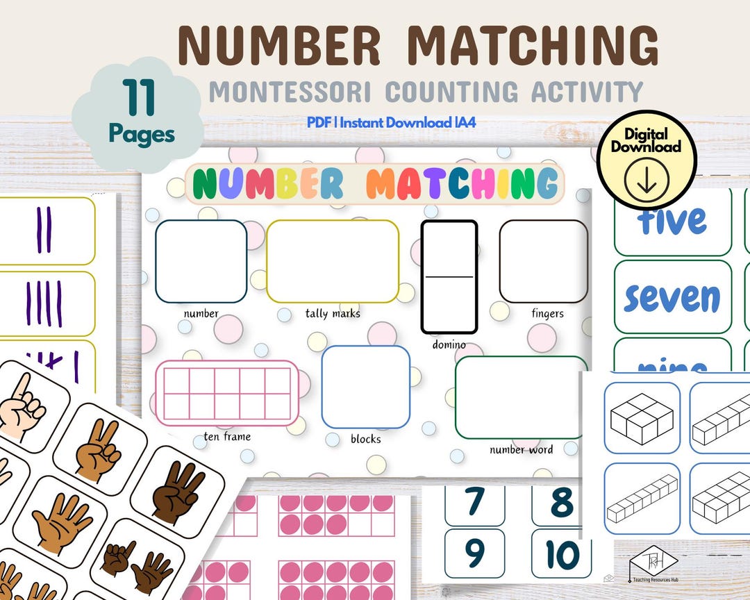 Montessori Counting Activity for Toddlers, Practice 1 to 10 Number ...