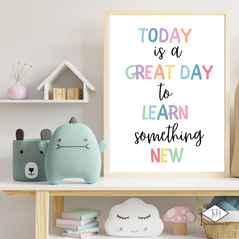 Today is A Great Day to Learn Something New Poster, Growth Mindset ...