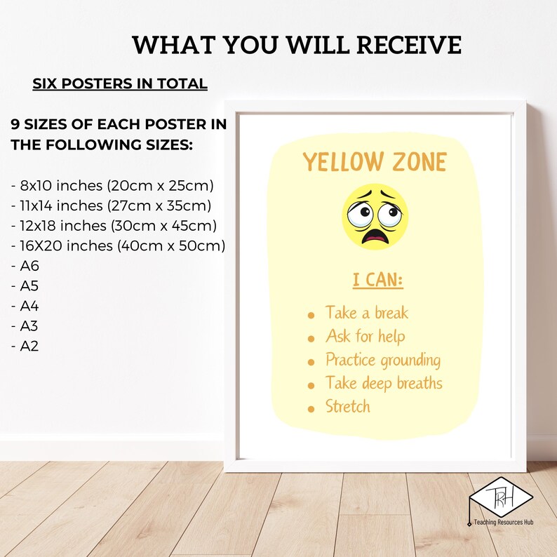 Zones of Regulation Posters, Classroom Decor, Feelings Chart Classroom ...