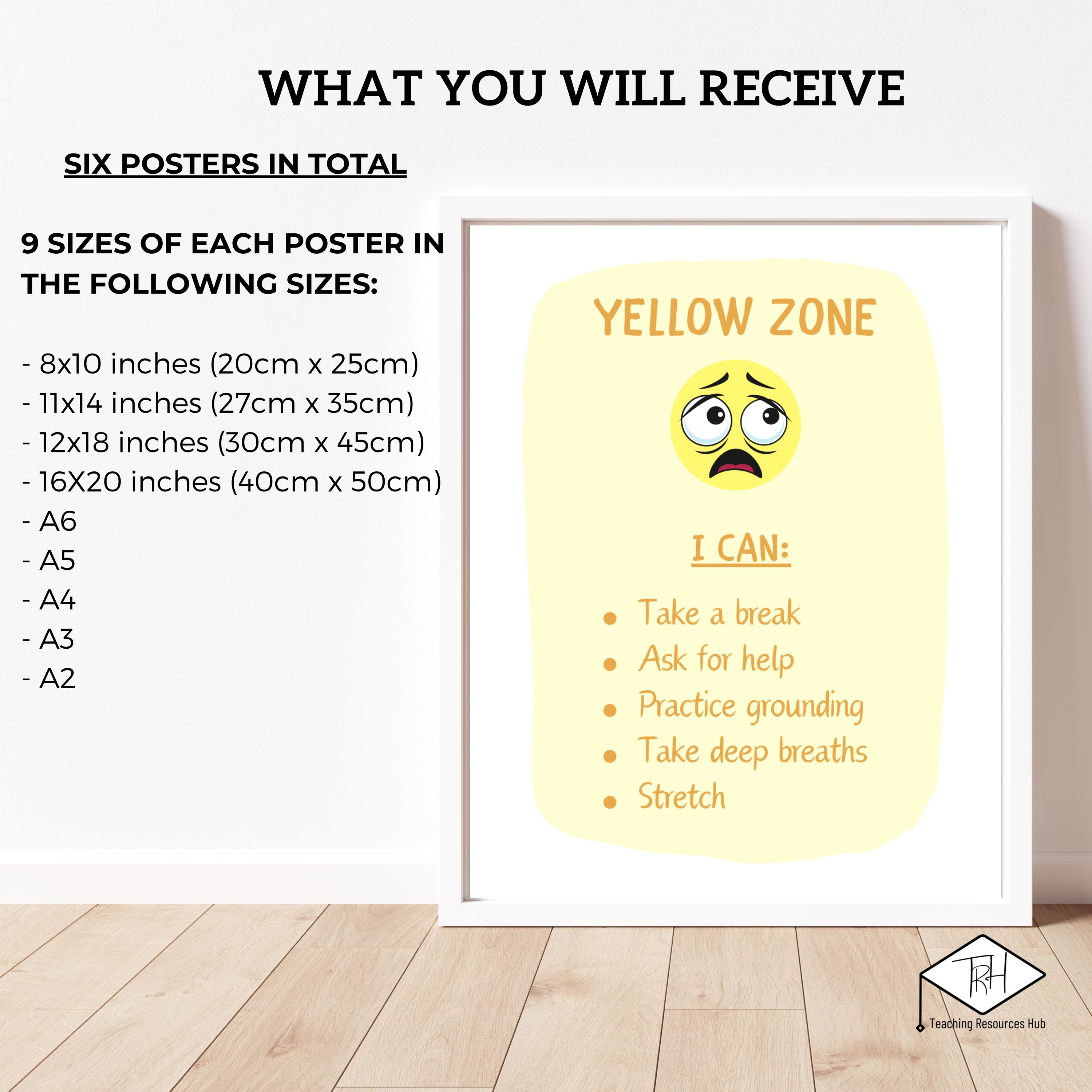 Zones of Regulation Posters, Classroom Decor, Feelings Chart Classroom ...