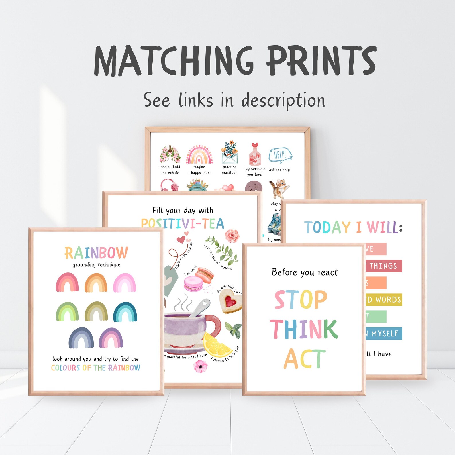 Positive Affirmations Poster, Growth Mindset, Mental Health, Counselor ...