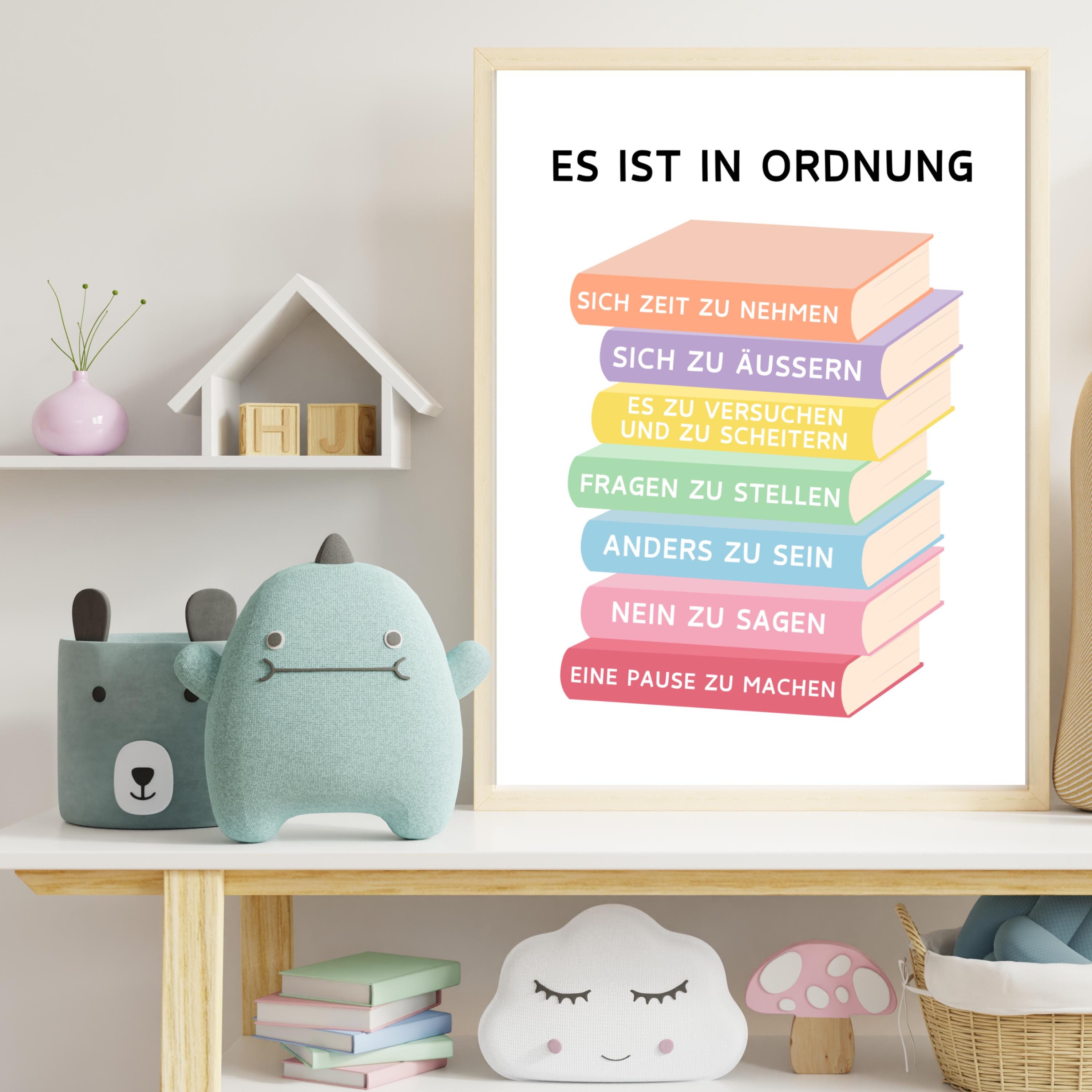 It is Okay to German Poster, Printable Educational Playroom Posters ...