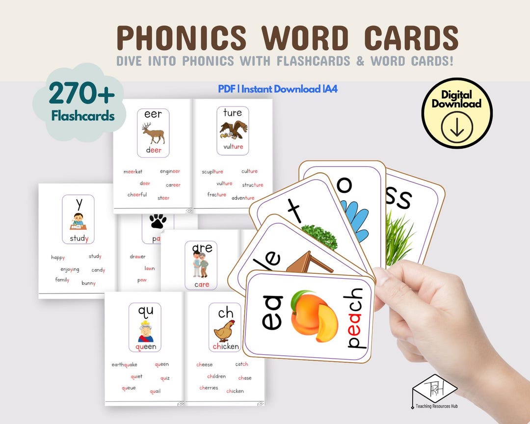 Phonics Word Cards, Phonetic Words Flashcards, Sight Words Printable ...
