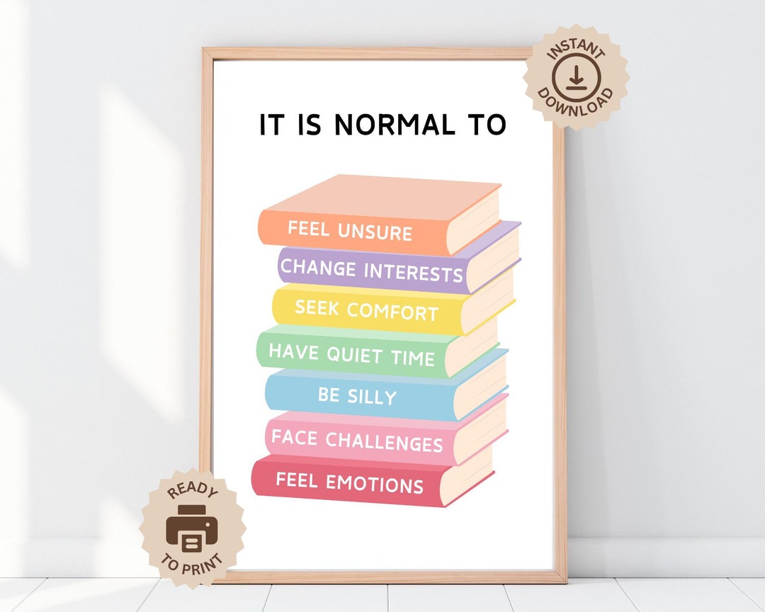 It is Normal to Poster, Printable Montessori Educational Playroom ...