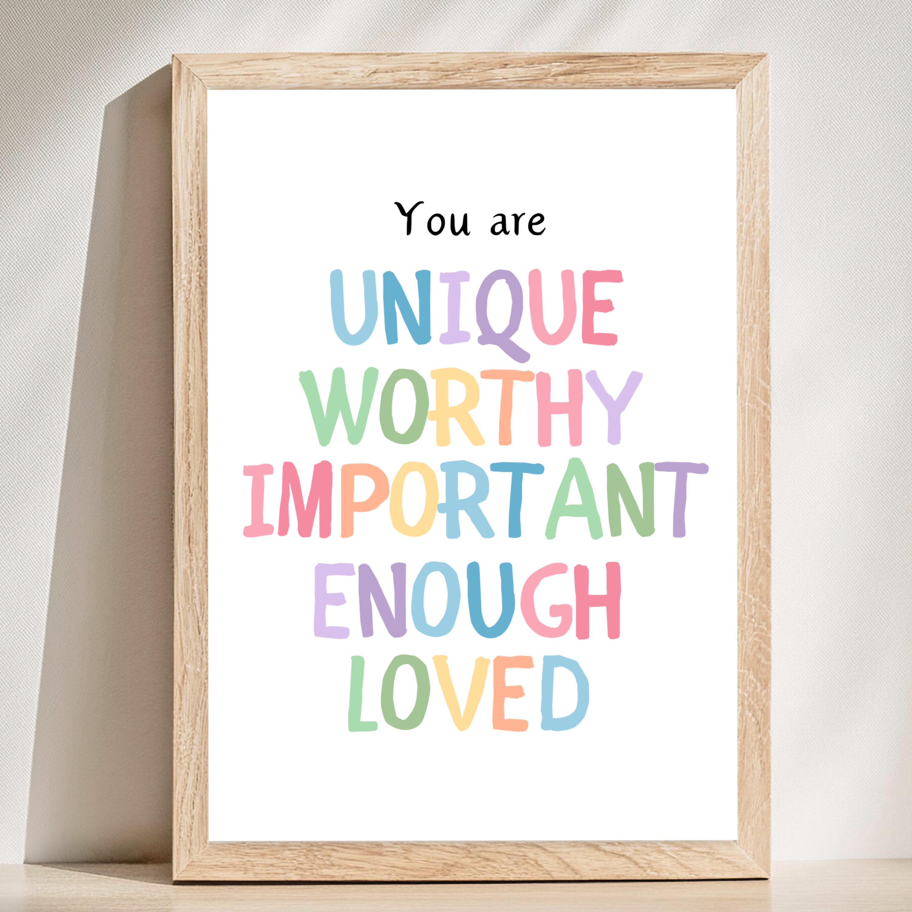 Positive Affirmations Poster, Growth Mindset, Mental Health, Counselor ...