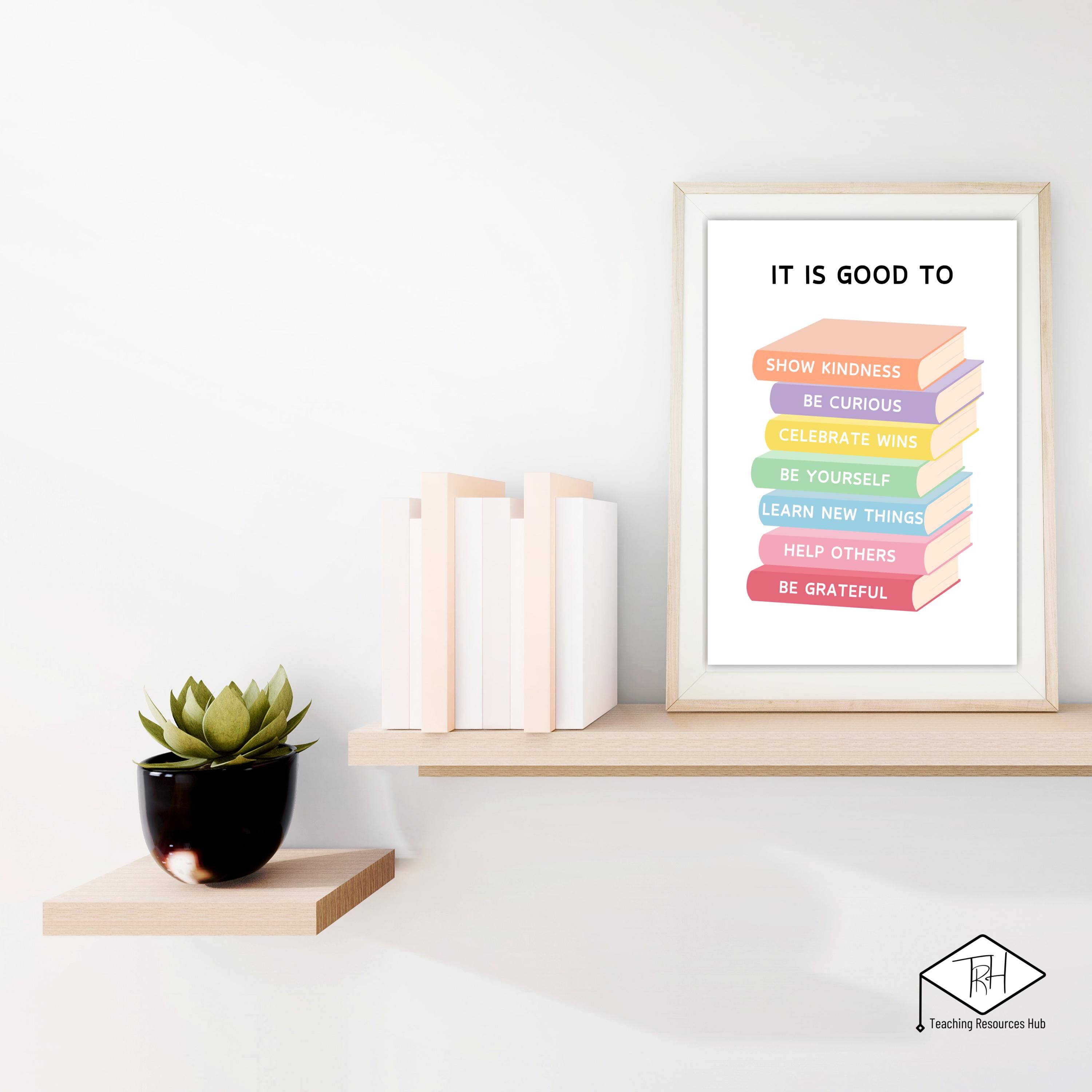 It is Good to Poster, Printable Educational Playroom Posters, Boho ...