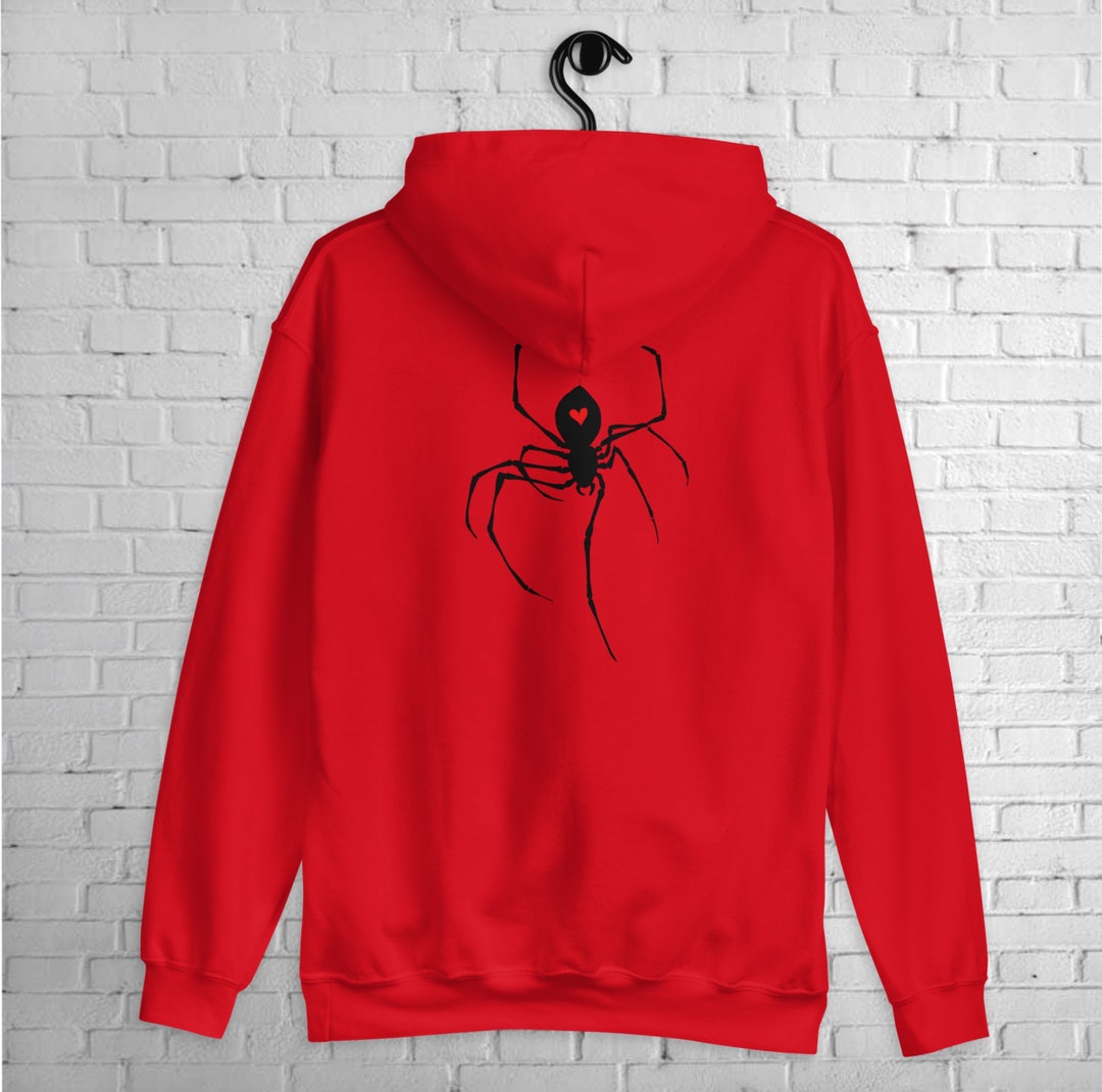 Spider Hoodie. Spider With Heart Valentines Hoodie. Cute Spider Hoodie ...