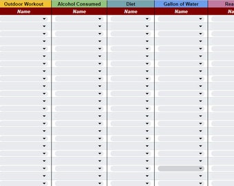 75 Hard Tracker Google Sheet - Etsy