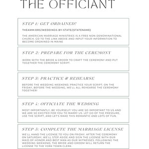 Wedding Officiant Guide | Your Guide to Being the Officiant - Etsy