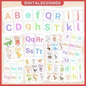 ABC Flash Cards Alphabet for Kids Cards Montessori ABC Flash Cards ...