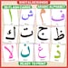 Arabic Alphabet Flash Cards Montessori Cards Arabic Letters Preschool ...