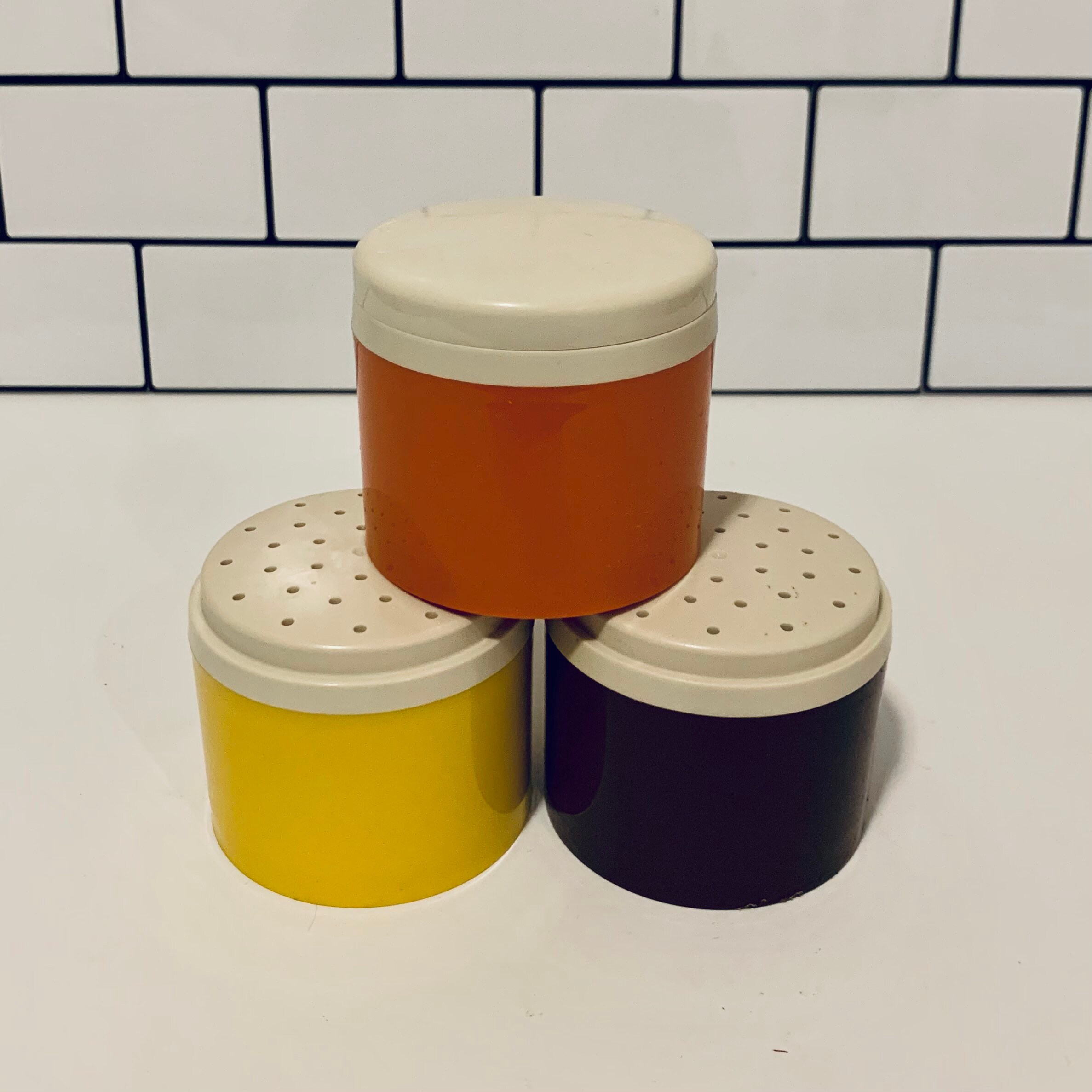 Vintage 1970s Tupperware Stackable Spice Jars, Retro Kitchen Storage - Etsy