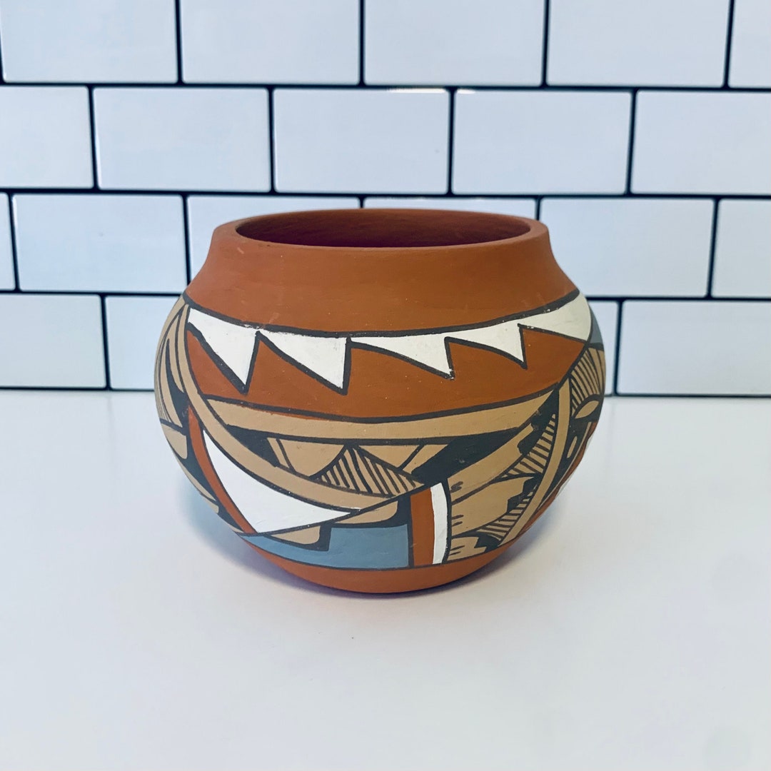 Vintage Jemez Pottery, Donald Chinana, Southwestern Pottery Bowl - Etsy