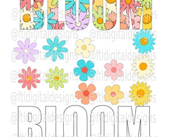 Bloom Floral SVG - Etsy