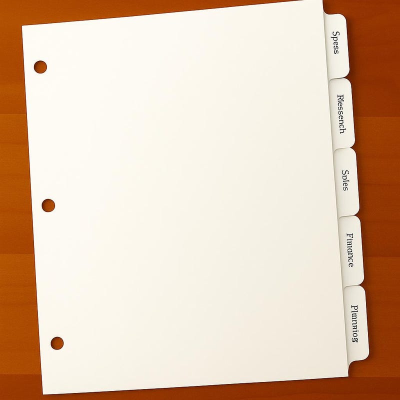 Custom Tab for Binder - Etsy