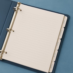 Customizable Binder Divider Tabs: Mylar Index, 3-ring Binder - Etsy