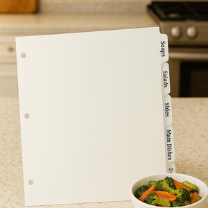 Customizable Binder Divider Tabs: Mylar Index, 3-ring Binder - Etsy