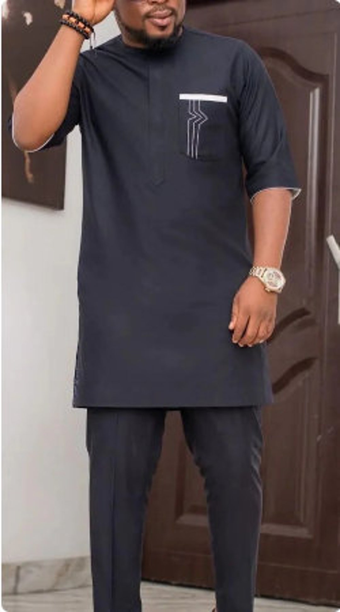 Men's Handmade African Senator Suit: Traditional Wedding Groom Attire ...
