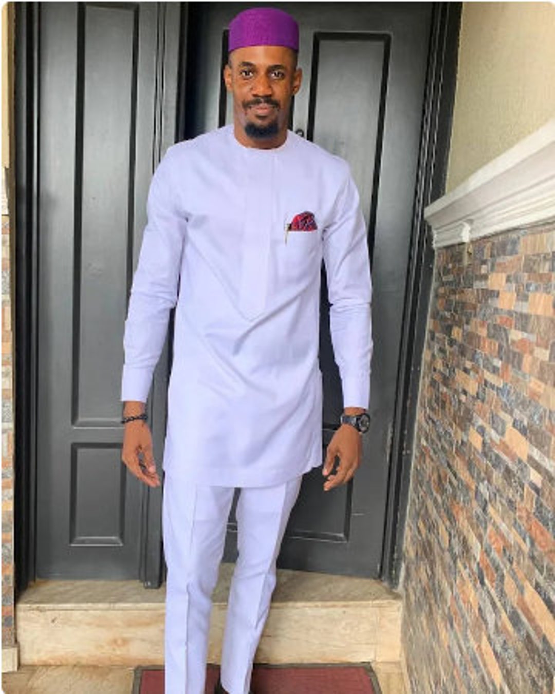 Handmade African Men's Senator Suit: Traditional Wedding Groom Outfit ...