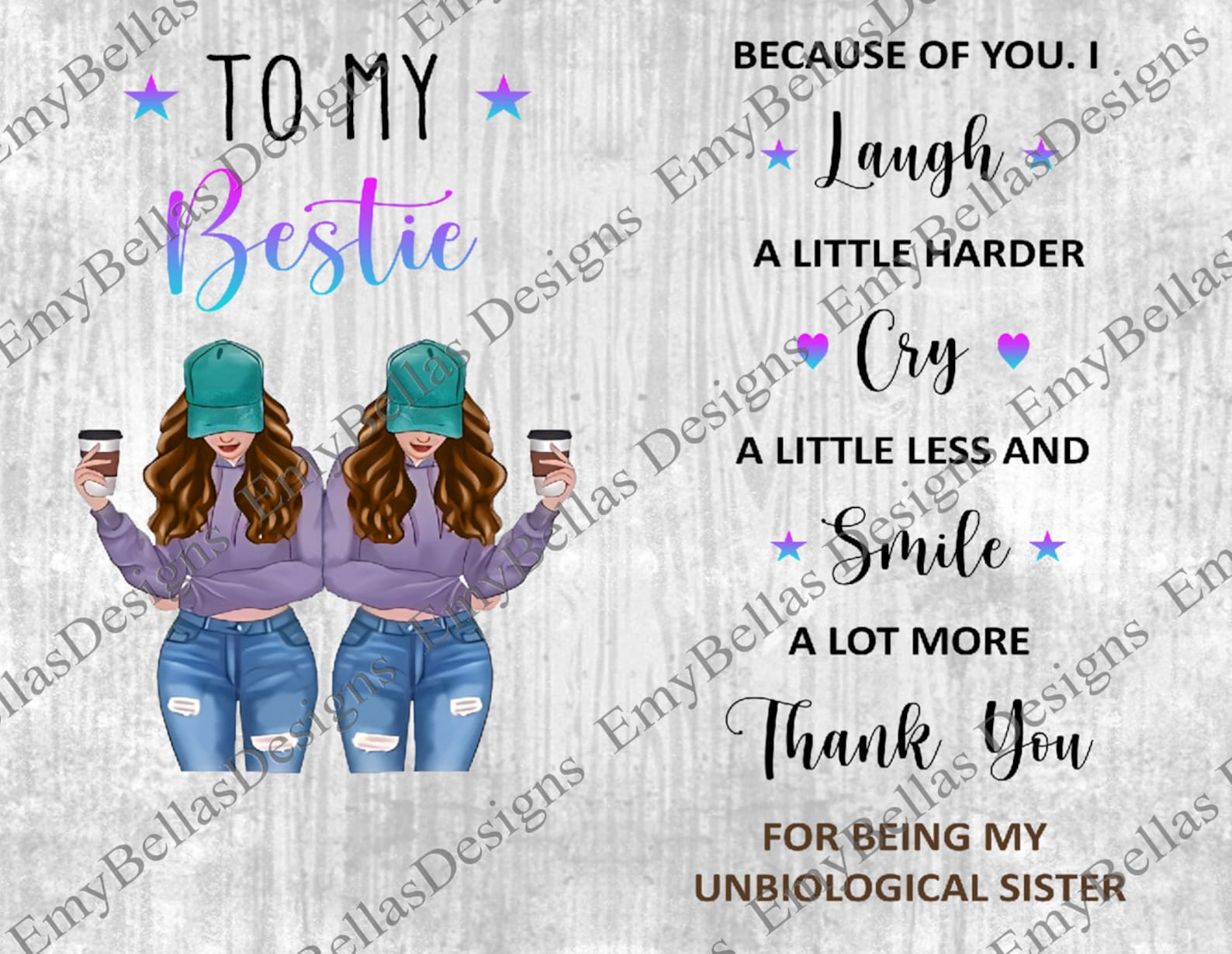 To My Bestie 4 Designs Bundle 20oz Skinny Tumbler PNG - Etsy