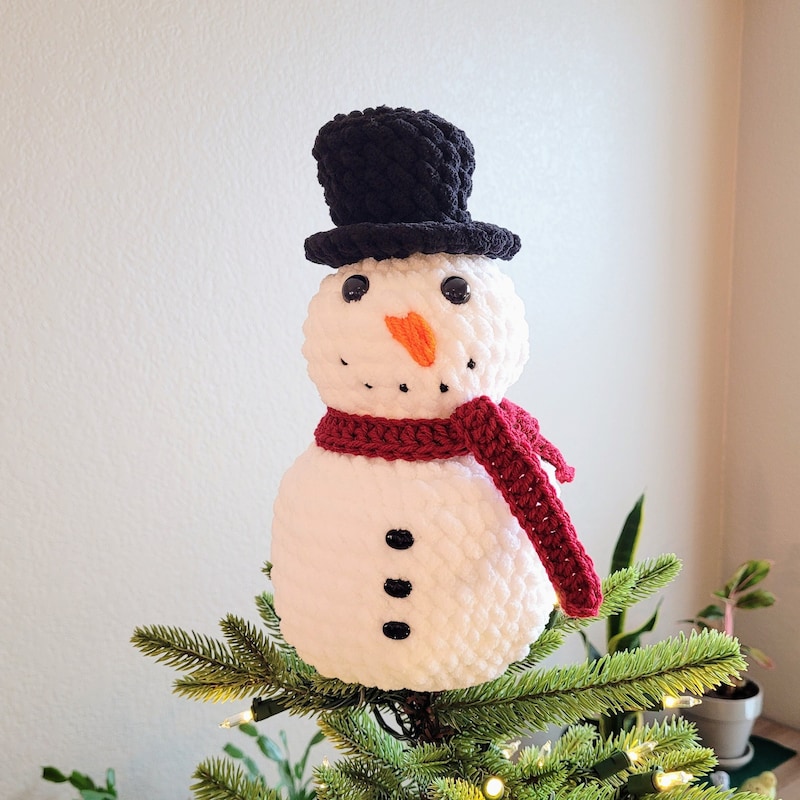Snowman Tree Tree Topper - Etsy