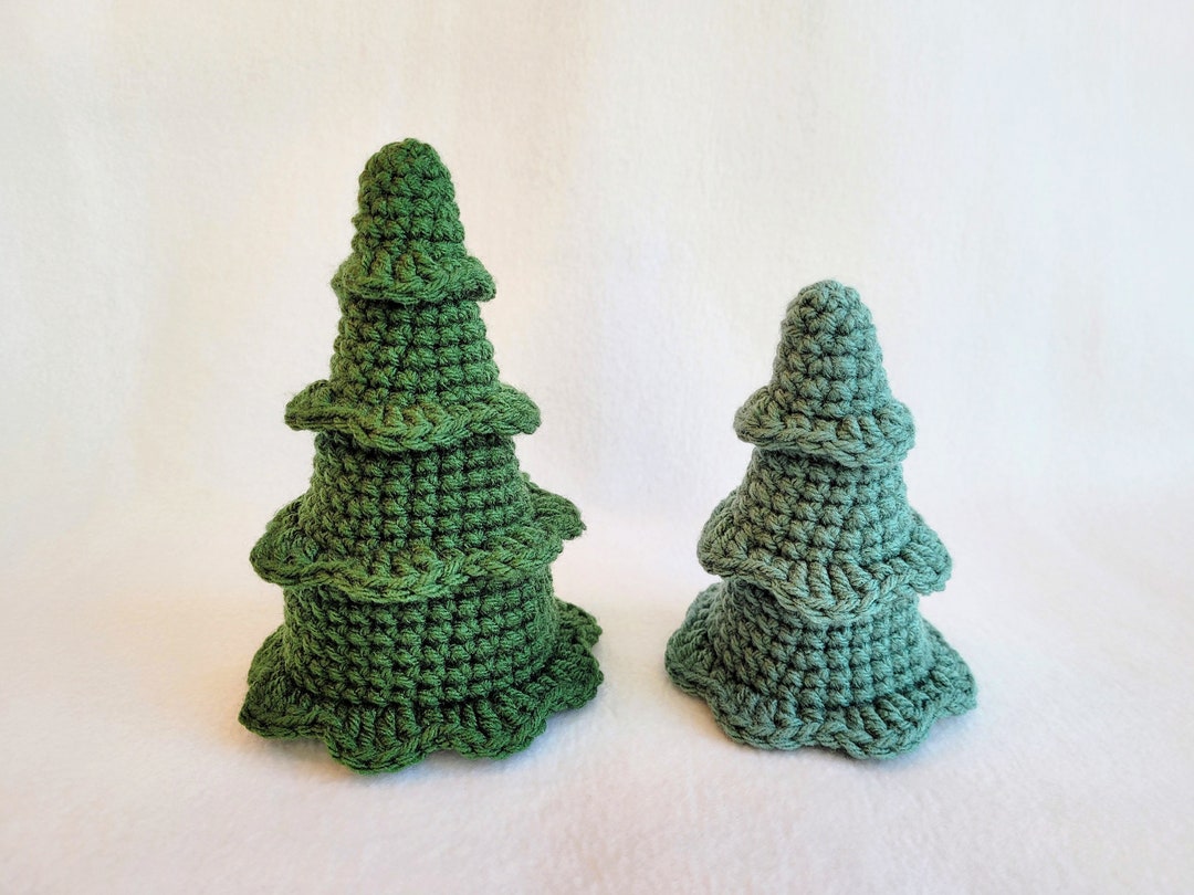 Pine Tree Two Sizes Crochet Pattern, Christmas Village Pine Tree ...