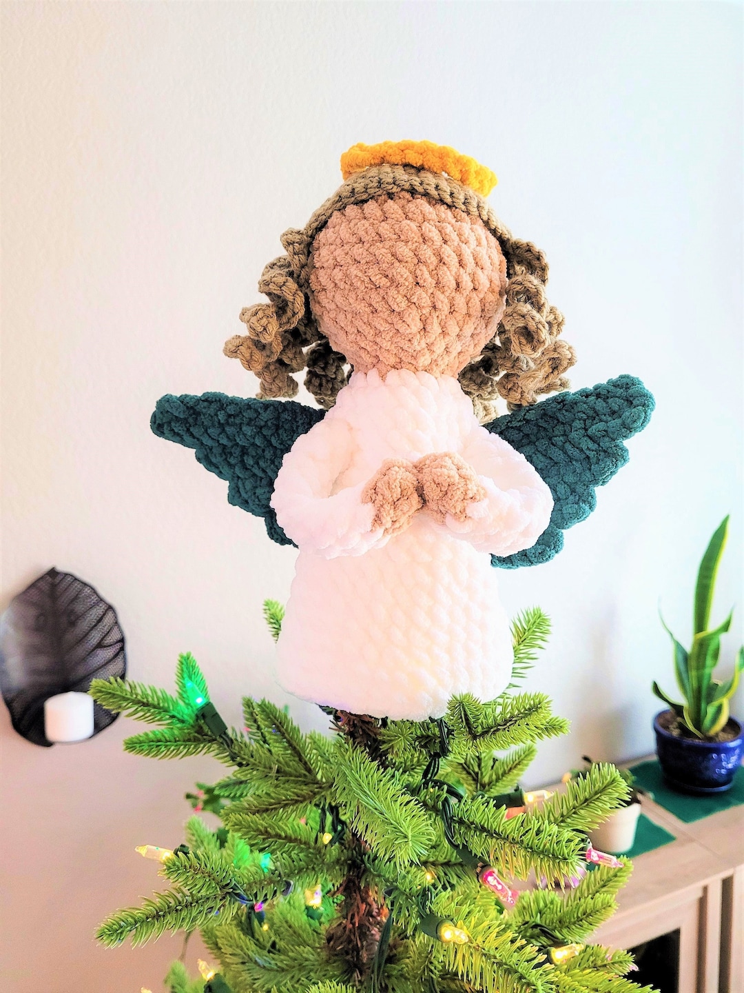 Angel, Angel Christmas Tree Topper Crochet Pattern, Instant Download ...