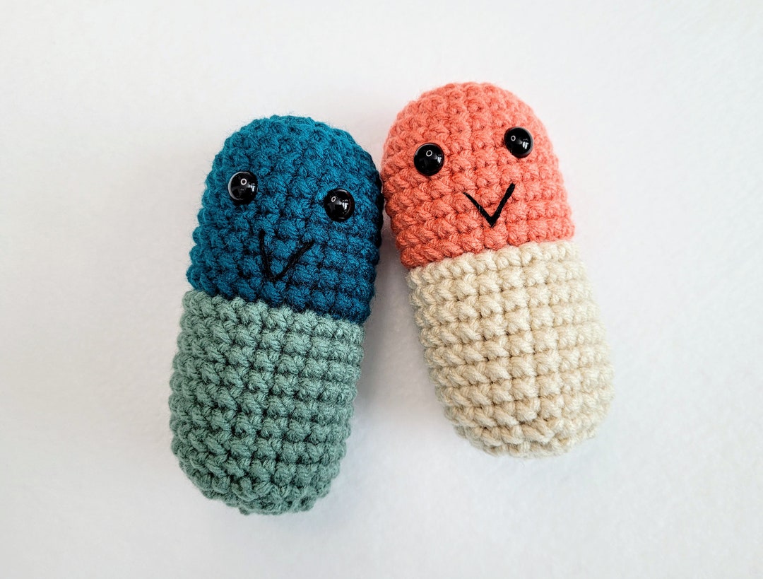 Happy Pill, Chill Pill Crochet Pattern, Low Sew! Instant Download PDF ...