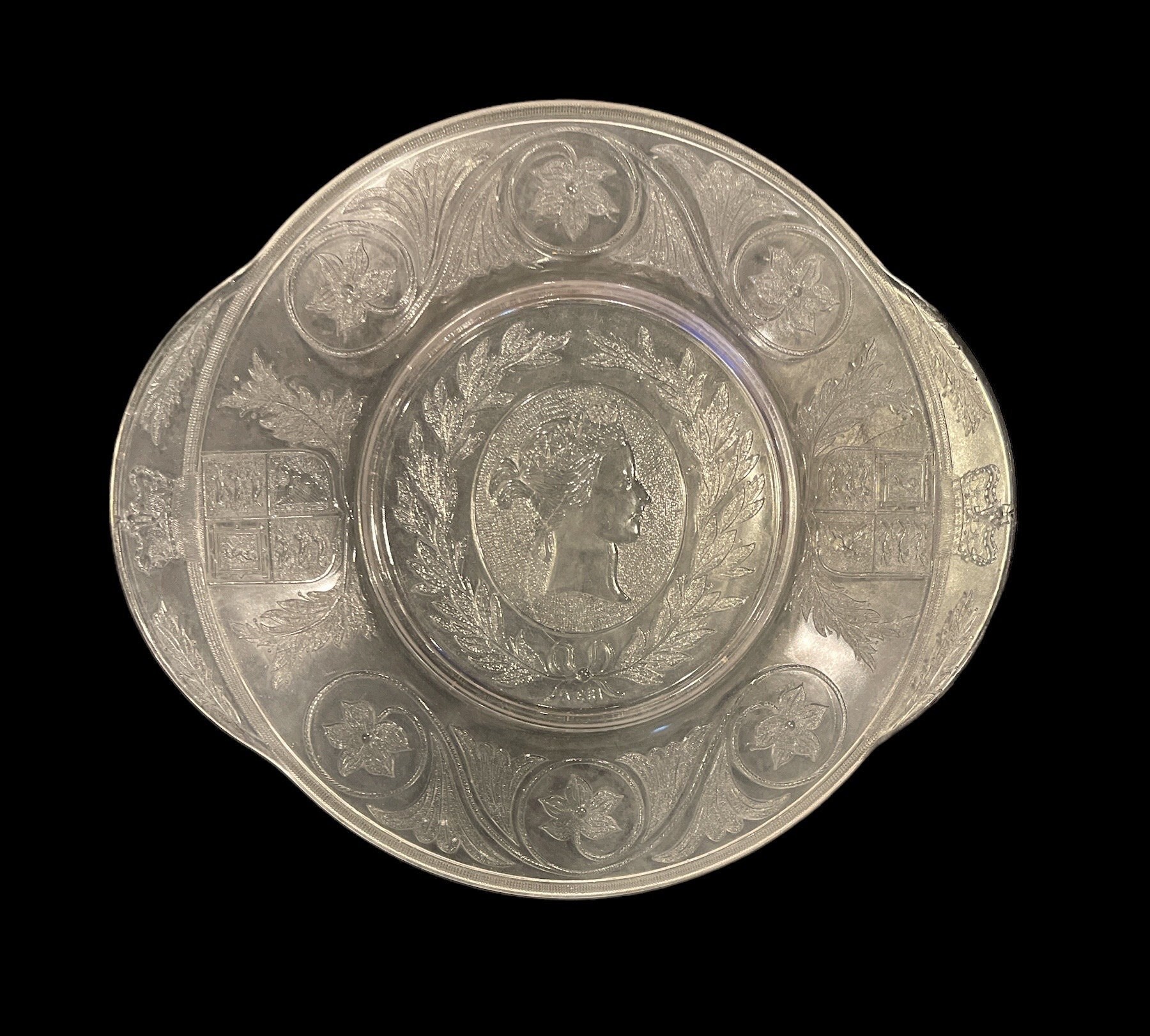 Queen Victoria Glass Plate Commemorating 1887 Golden Jubilee - Etsy
