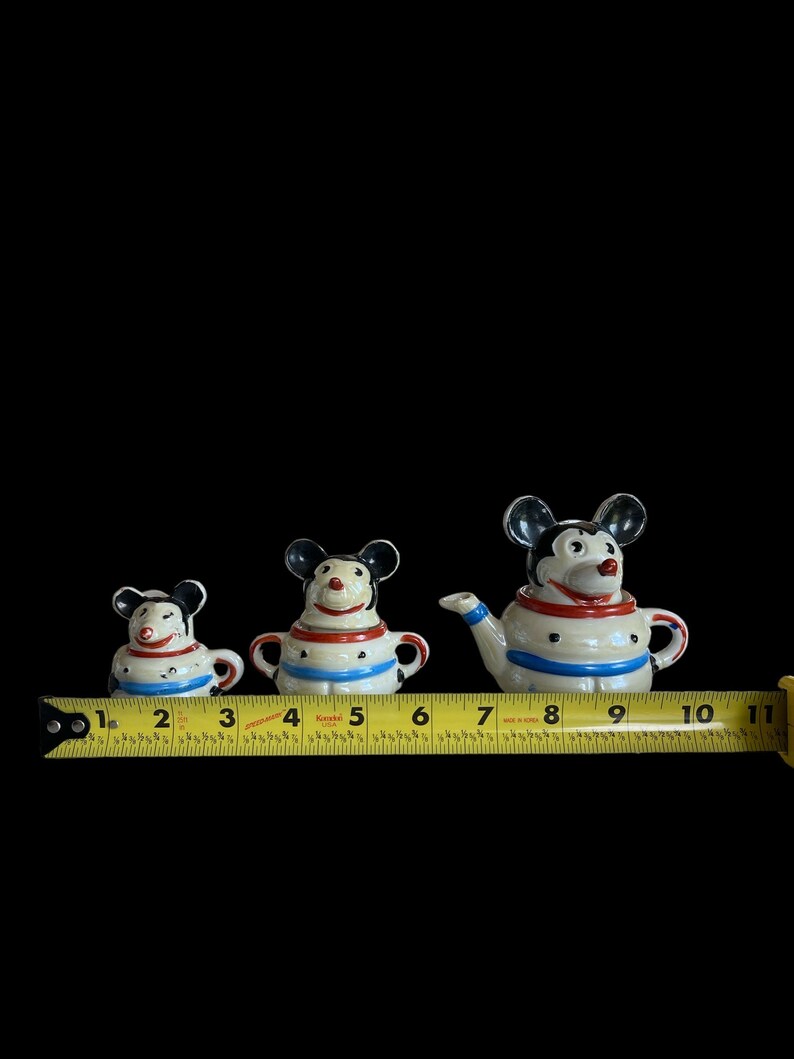 Antique Mickey Mouse Tea Set for 3 - Made by Walt Disney, Circa 1930's ...