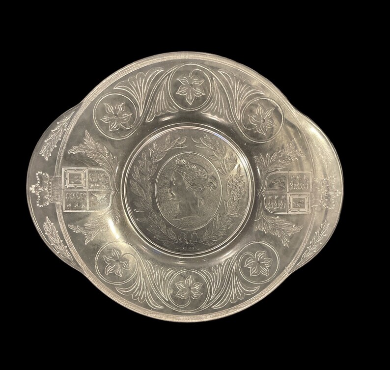 Queen Victoria Glass Plate Commemorating 1887 Golden Jubilee - Etsy