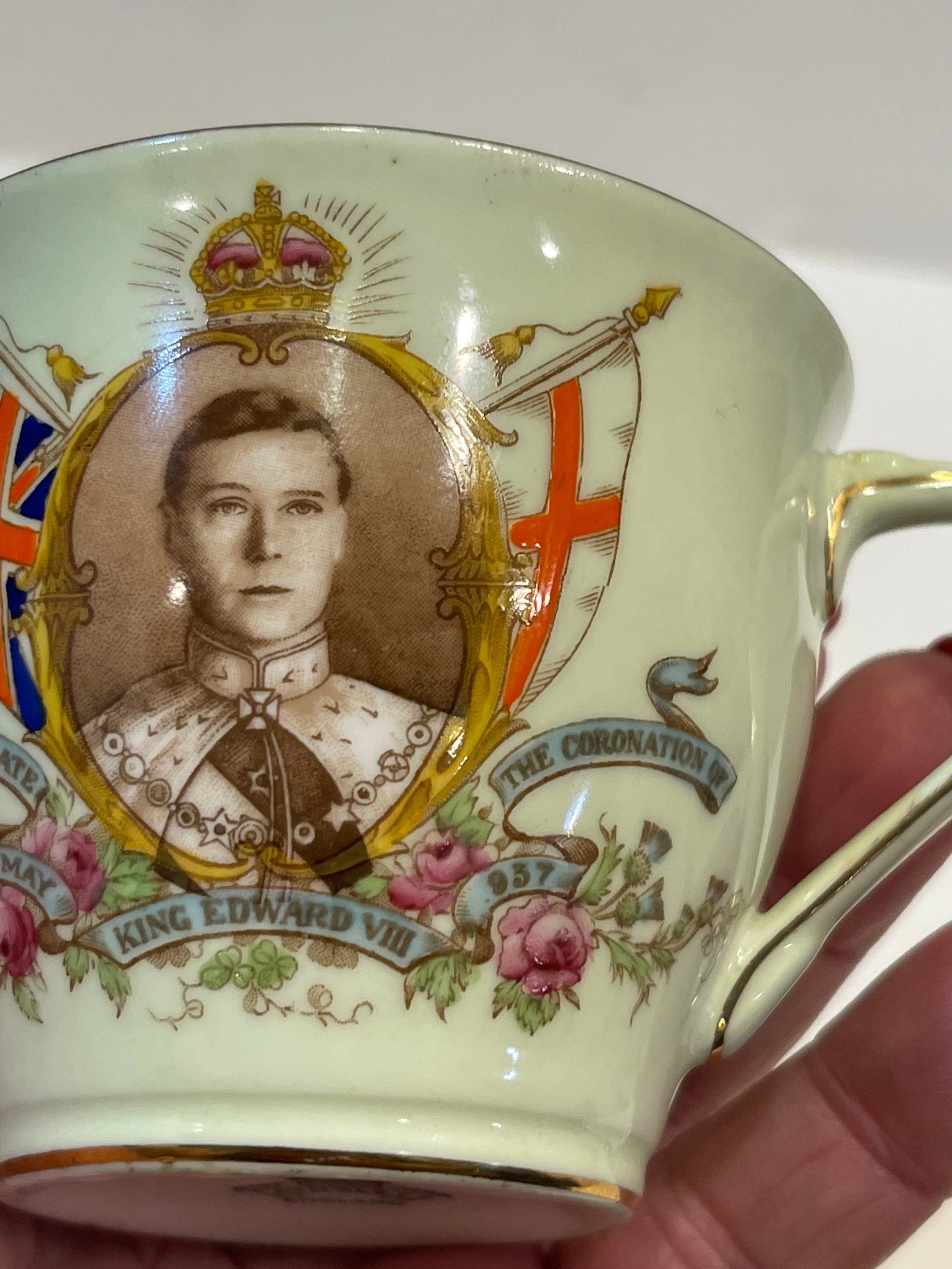 Set of 6 Coronation Cups of King Edward VIII Aynsley China - Etsy