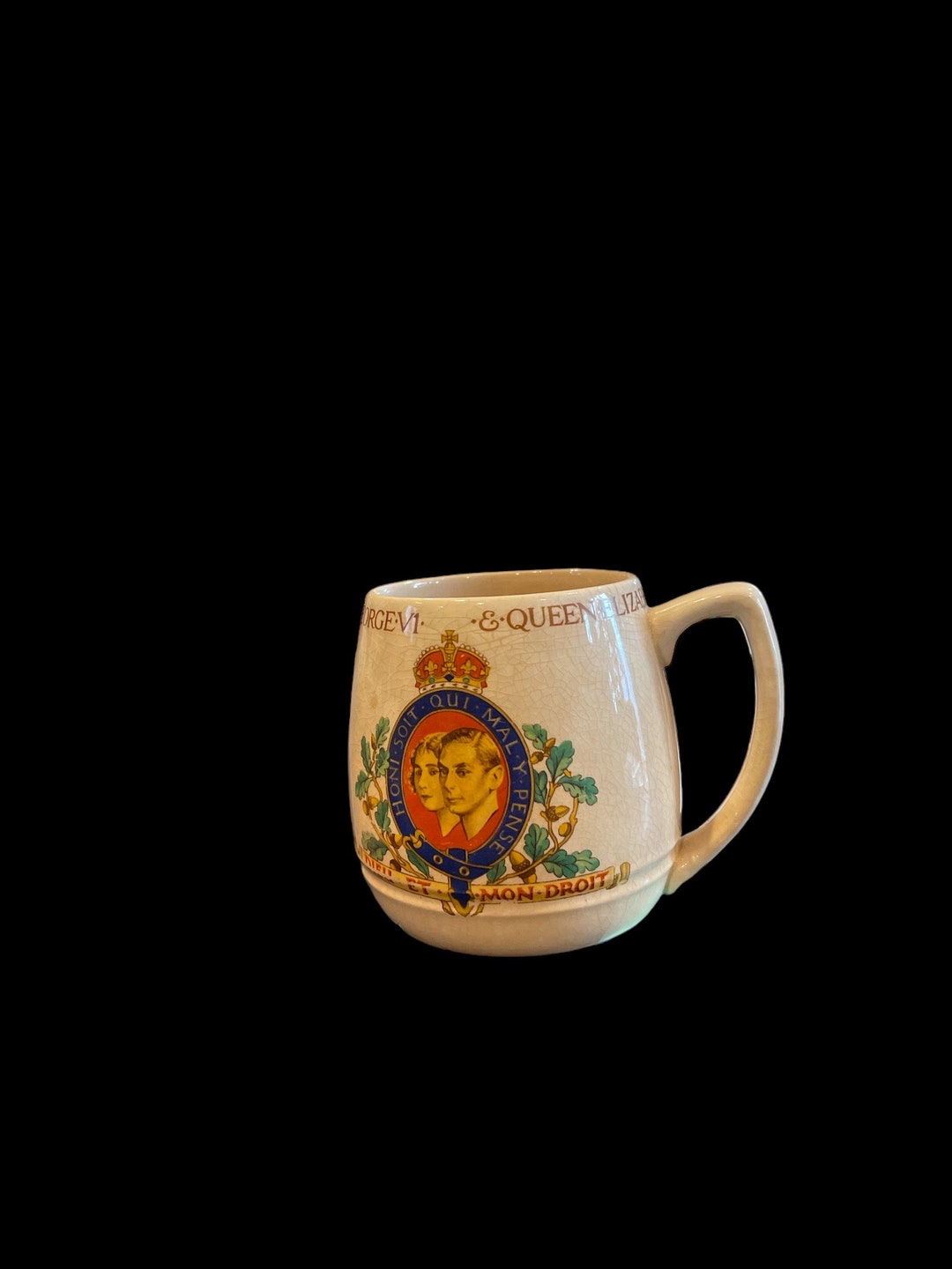 Vintage Coronation King George VI and Queen Elizabeth Mug - Etsy